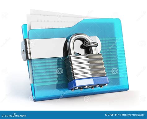 Folder And Lock Data And Privacy Security Concept Stock Illustration Illustration Of Access