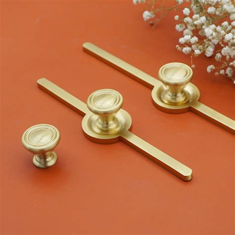 Solid Brass Plate Drawer Knobs Decor Brass Knobs Brass Drawer Pulls Kitchen Handles Gold Cabinet