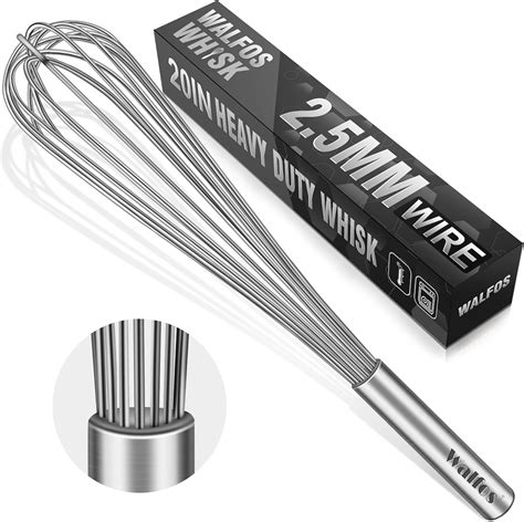 Walfos Whisk20in Extra Large Whisksheavy Duty Stainless