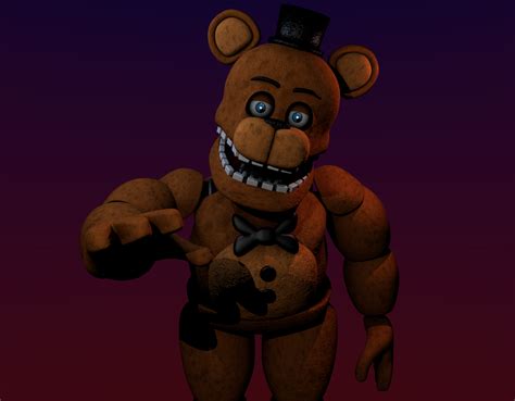 Unwithered Freddy Model V1 Texture Testing Blender Internal Render Rfivenightsatfreddys
