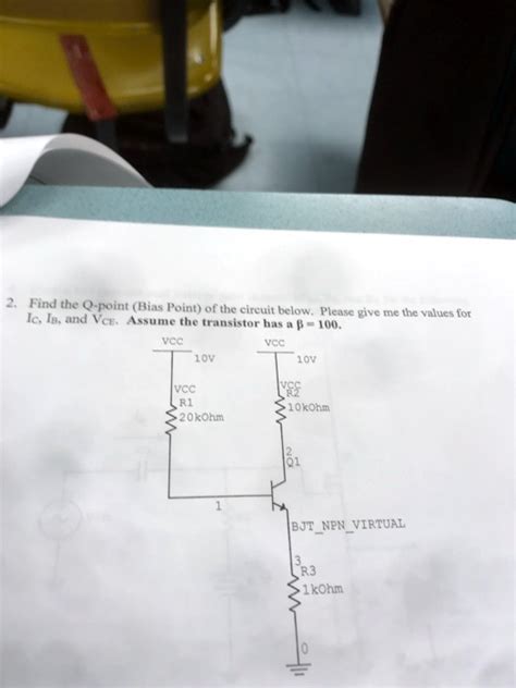 video solution find the q point bias point of the circuit below