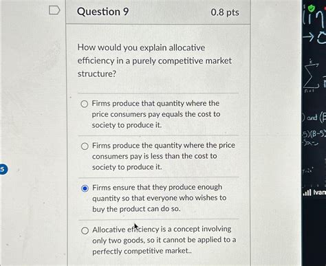 Solved Question 908ptshow Would You Explain Allocative