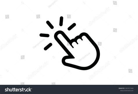 Hand Click Icon Vector Mouse Pointer Stock Vector Royalty Free Shutterstock