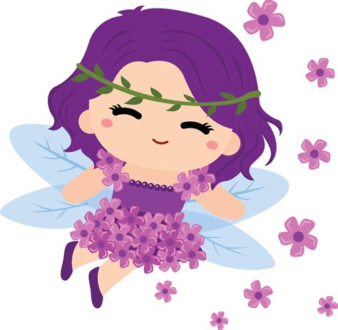 Cute Garden Fairies Fantasy Illustration Vector Clipart 15694530 Vector