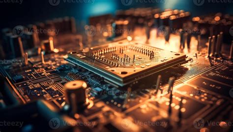 Silicone Based Computer Chip Controls Complex Circuit Board For