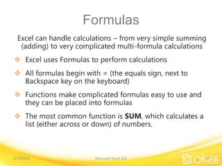MS Excel 2010 training module | PDF | Operating Systems | Computer Software and Applications