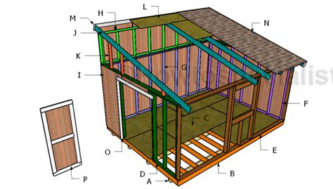 12x16 Lean To Shed Plans HowToSpecialist How To Build Step By Step