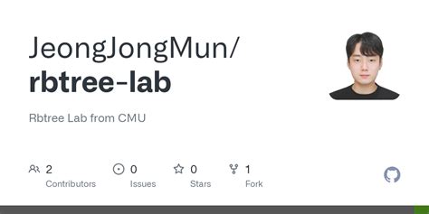 GitHub JeongJongMun rbtree lab 크래프톤 정글 기 주차 Red Black Tree