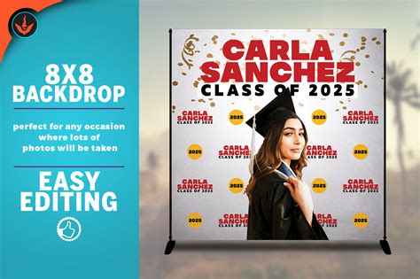 Graduation Backdrop Template