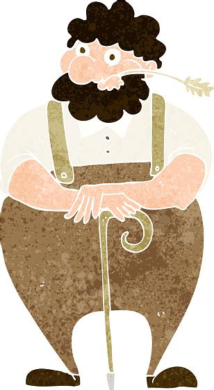 말풍선이 있는 Farmer 피사의 On 지팡이는 걷기에 대한 스톡 벡터 아트 및 기타 이미지 걷기 귀여운 기이함 Istock