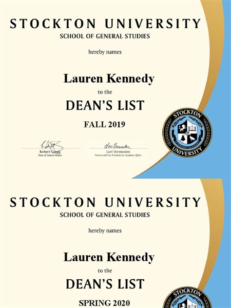Deans List Certificates Pdf