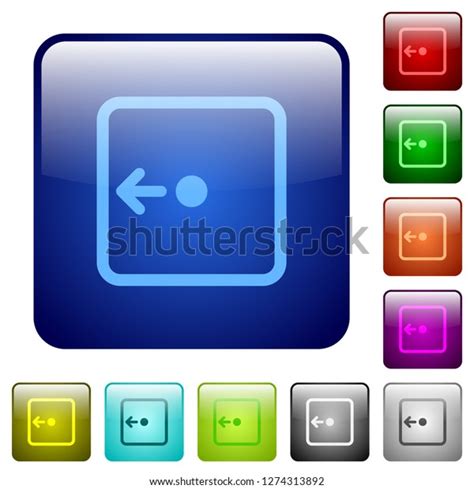 Move Object Left Icons Rounded Square Stock Vector Royalty Free