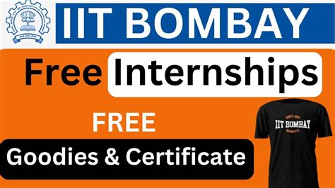 Iit Bombay Internship 2022 Iit Certificate Free Internships Youtube