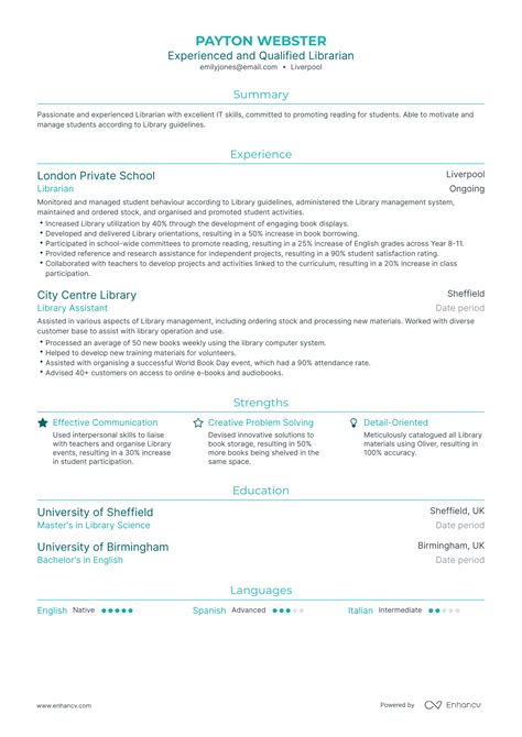 3 Librarian Cv Examples For 2023