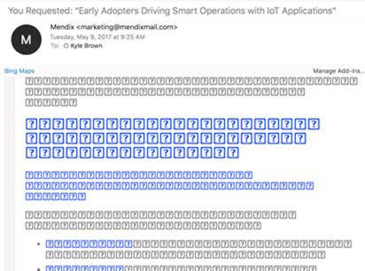 Solved Question Marks Appear In HTML Email Instead Of Tex Marketing Nation