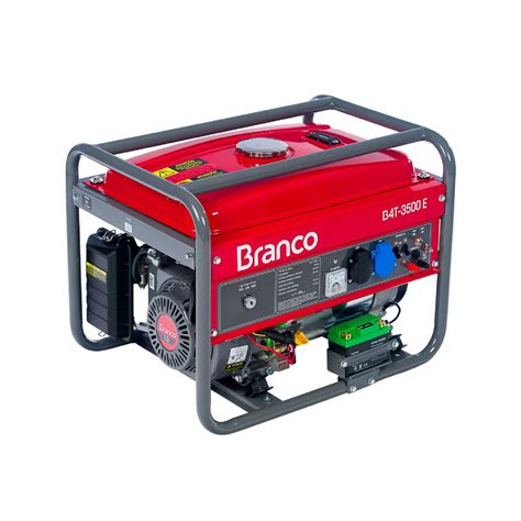 Gerador De Energia À Gasolina Branco B4t 3500 E Eurotec Equipamentos