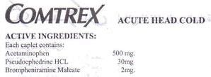 Comtrex Caplets For Acute Head Cold Symptoms Pharma Guide