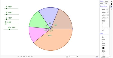 Pie Chart 5 Geogebra
