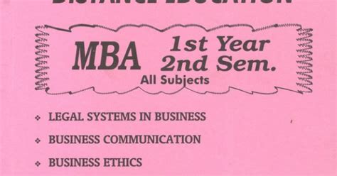Madras University Solved Question Papers MBA Nd Semester