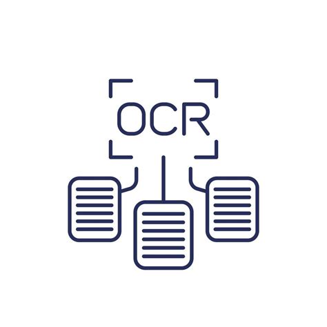 OCR Line Icon Optical Character Recognition 41502394 Vector Art At