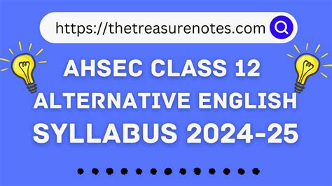 Ahsec Class 12 Syllabus