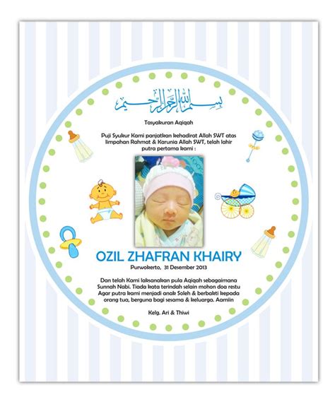 Detail Desain Tasyakuran Aqiqah Koleksi Nomer