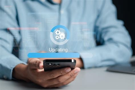 Premium Photo Businessman Working And Installing Update Process