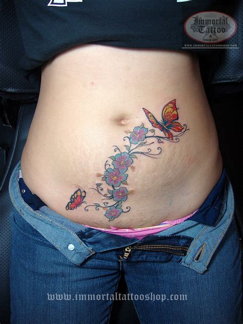 Stomach Tattoos To Cover Scars