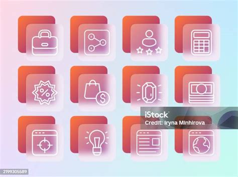 라인 계산기 전구 다이아몬드 광고 쇼핑백 및 달러 소비자 제품 등급 서류 가방 및 공유 아이콘을 설정합니다 벡터 가격에 대한 스톡 벡터 아트 및 기타 이미지 Istock
