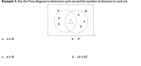 Solved Example Use The Venn Diagram To Determine Each Set Chegg