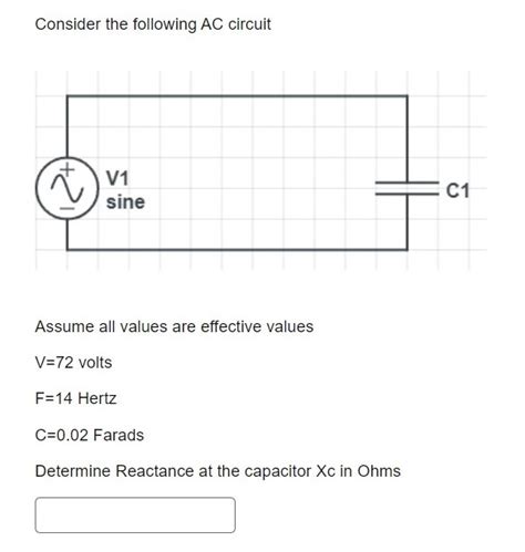 Solved Consider The Following AC Circuit Assume All Values Chegg