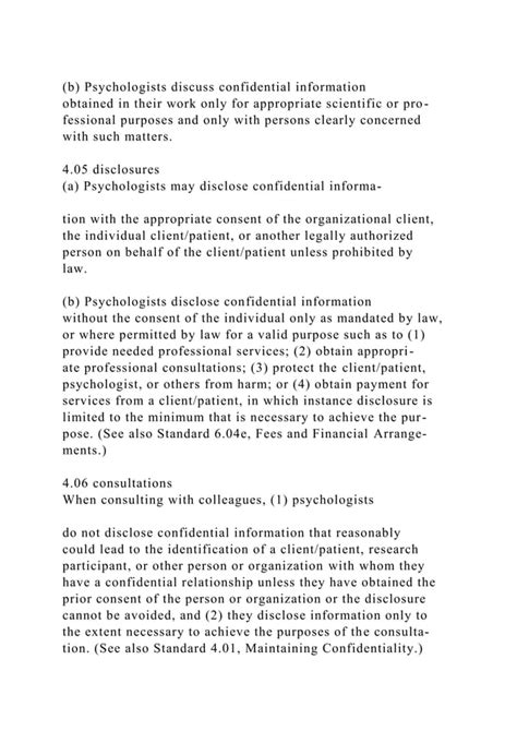 Ethical Principles Of Psychologists And Code Of Conductdocx