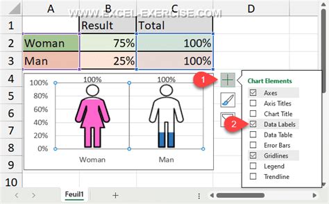 ¿cómo Crear Un Gráfico Hombre Y Mujer En Excel