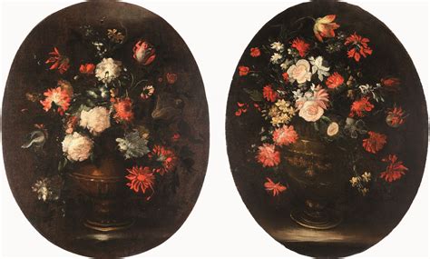 Scuola Del XVII Secolo Natura Morta Con Vaso Di Fiori Asta Dimore
