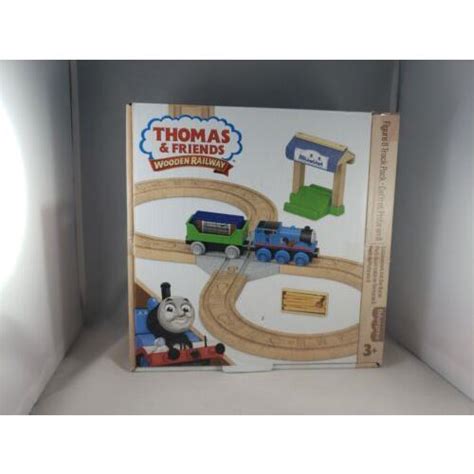 Wooden Railway Toy Train Set Figure 8 Track Pack With Thomas Wood