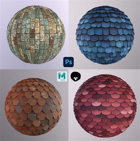 Artstation Tiling Textures Made With Maya