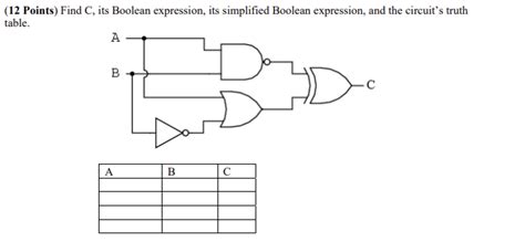 Solved Points Find C Its Boolean Expression Its Chegg