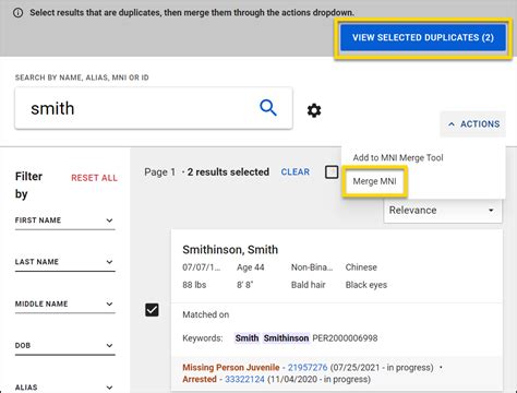 Find Duplicate Person Profiles Using The Search Tool Axon Records