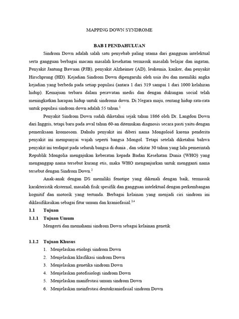Fix Mapping Down Syndrome Pdf