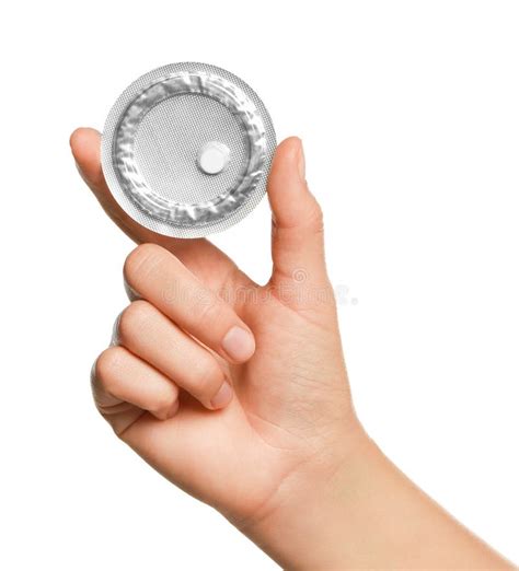 Blister Of Emergency Contraception Pills Isolated On White Stock Image