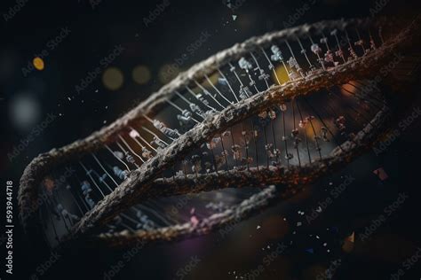 the rna polymerase ii transcribing dna into rna generative ai ilustração do stock adobe stock