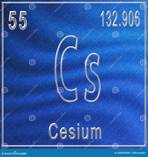 Cesium Chemical Element Concept Of Periodic Table Royalty Free Stock