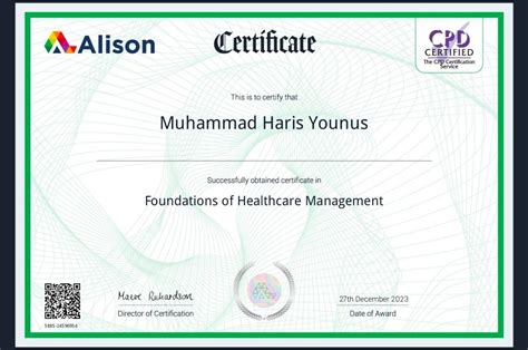 Muhammad Haris On Linkedin Alhamdulillah Alison Alison