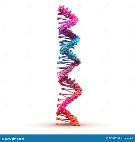 Isolated Dna Genome Structure On White Background Ai Stock