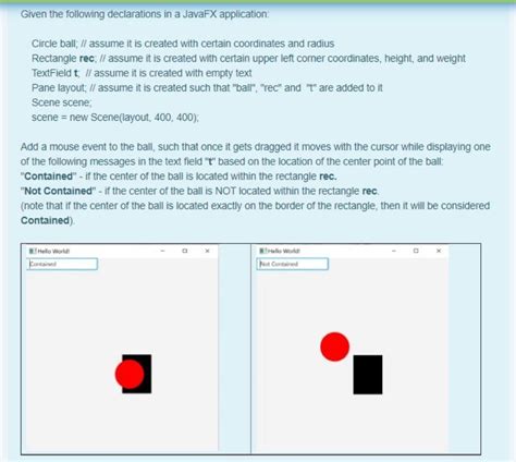 Solved Given The Following Declarations In A Javafx