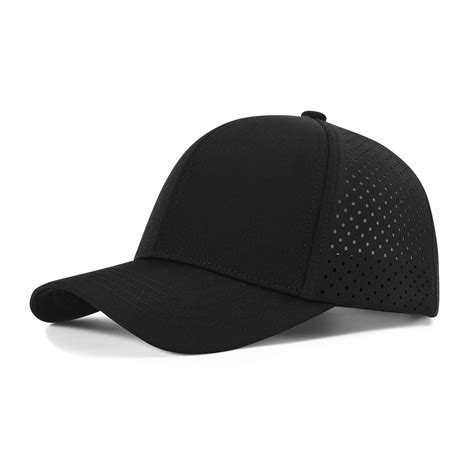 Voboom Men Quick Dry Baseball Cap Laser Cut Mesh Ball Cap Curved Brim