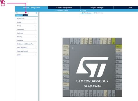 File Connectivity WBA CMX Pinout Config Interface Stm32mcu