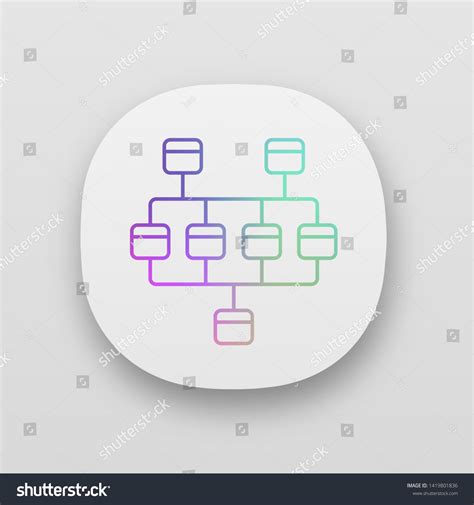 network diagram app icon cluster diagram เวกเตอร์สต็อก ปลอดค่า