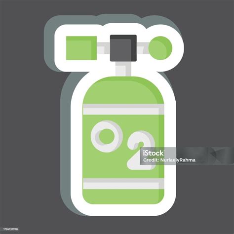 스티커 산소 탱크 생화학 기호와 관련이 있습니다 심플한 디자인 편집 가능 간단한 일러스트레이션 0명에 대한 스톡 벡터 아트 및 기타 이미지 Istock