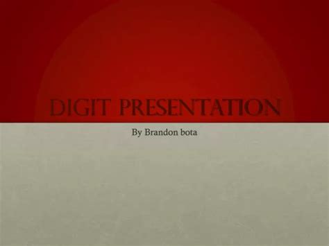 PPT Digit Presentation PowerPoint Presentation Free Download ID 3785776